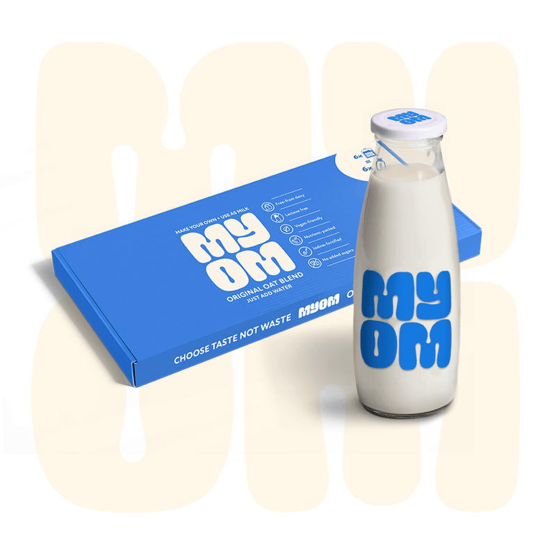 MYOM Bundle | Award-Winning Vegan Oat Milk (6 x 500ml) & Glass Bottle ...