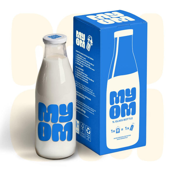 MYOM 1L Glass Milk Bottle